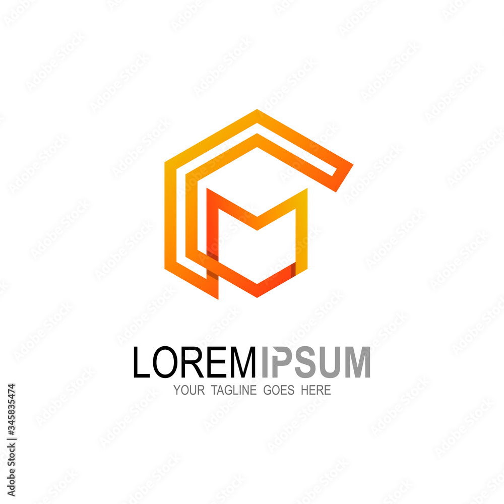 CM Logo, Letter C And Letter M Logo, Hexagon logo with line design ...