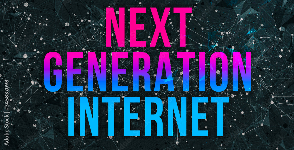 Next Generation Internet theme with abstract network lines and patterns ...