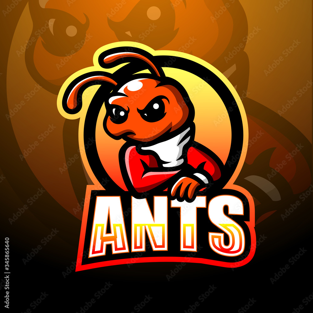 Ants mascot esport logo design Stock Vector | Adobe Stock