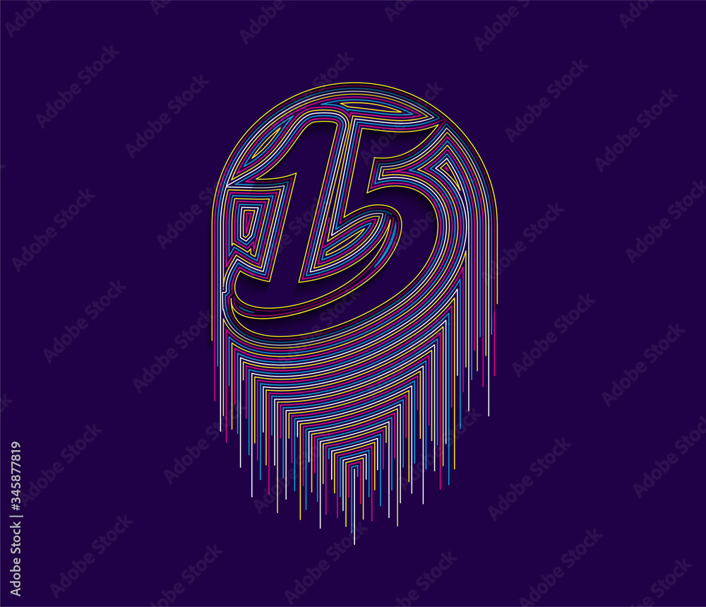 25th Typography Vector Design. Pattern for cover design, banner, poster ...