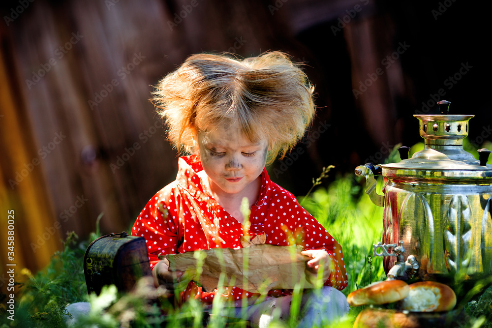 Domovenok Kuzya portrait. a character in Russian fairy tales in the ...