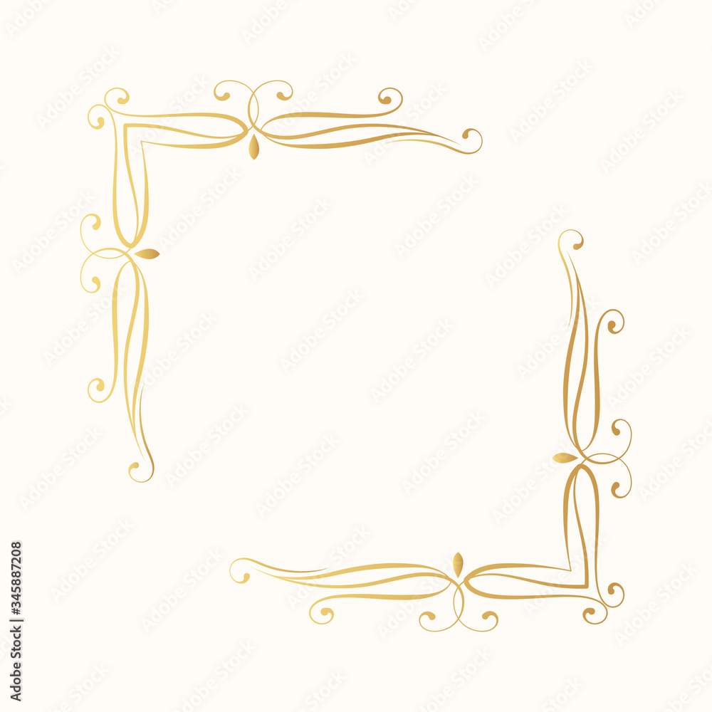 Gold Swirls Border