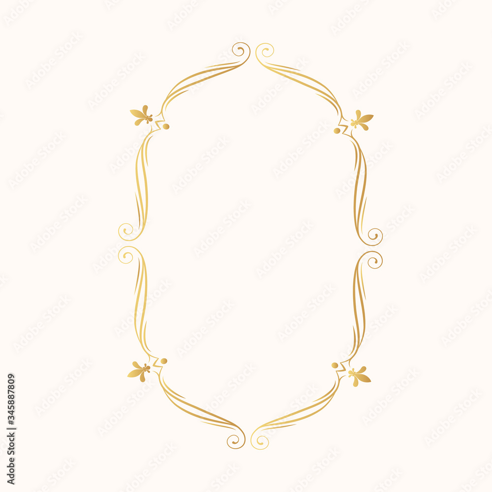 Elegant Gold Border Vector
