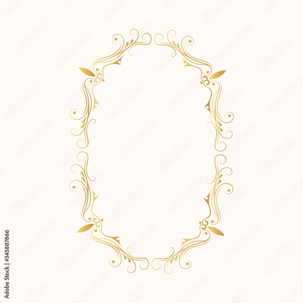Elegant Gold Border Vector