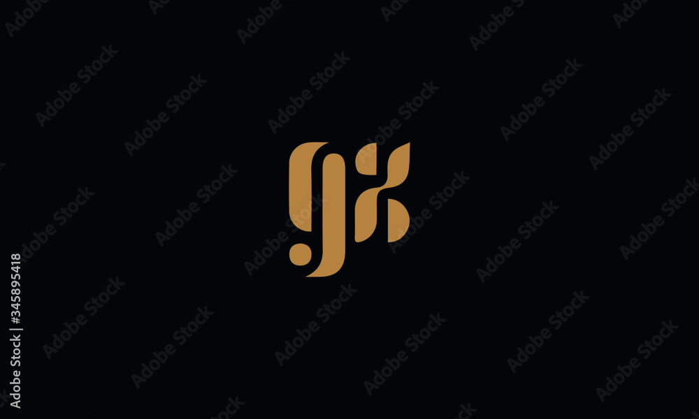 Letter GX with cuts abstract alphabet, font, text, typography, initials ...