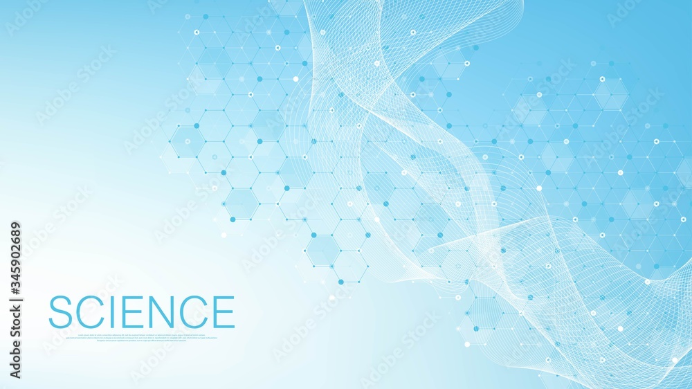 Scientific molecule background for medicine, science, technology ...