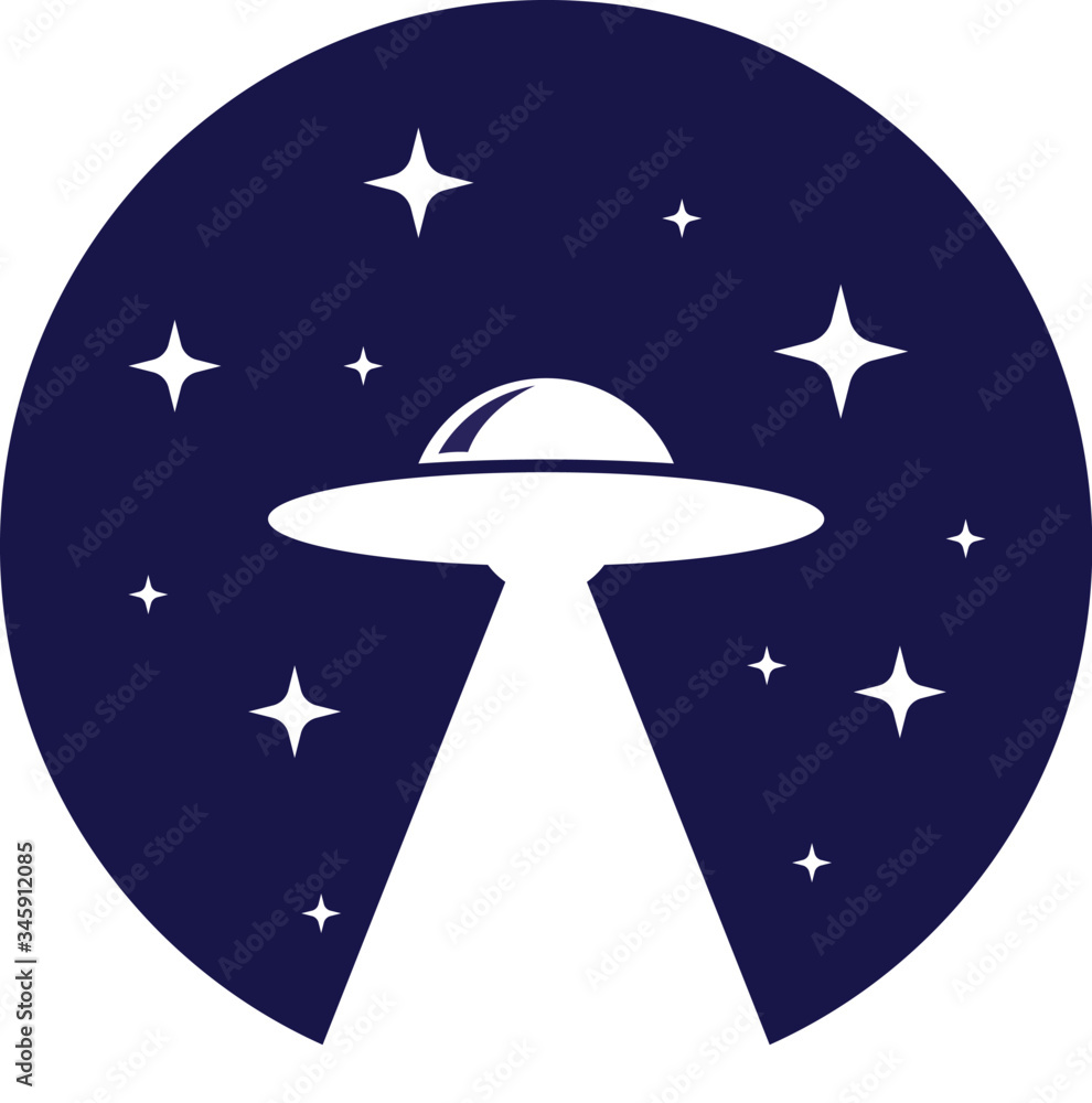 ufo logo . abstract ufo logo in the night . vector illustration 素材庫向量圖 ...