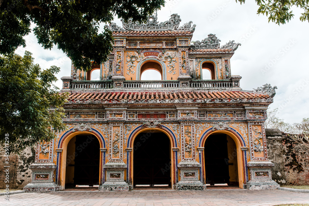 Hue, Vietnam – 27 July 2019: Temple in the Imperial City (citadel) of ...