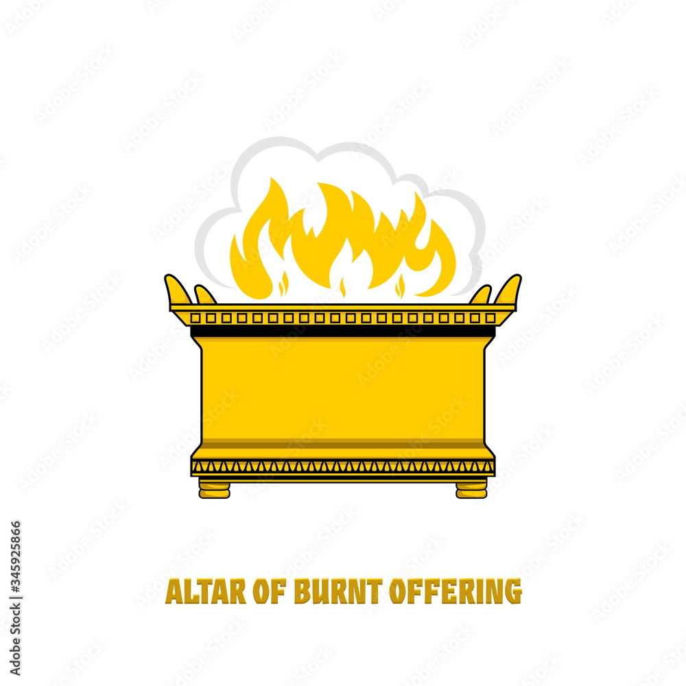 The altar of burnt offering in the tabernacle and temple of Solomon. A ...