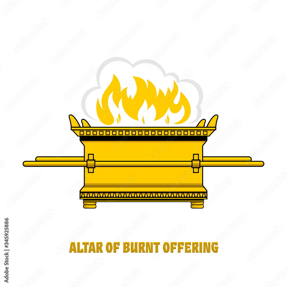 The altar of burnt offering in the tabernacle and temple of Solomon. A ...