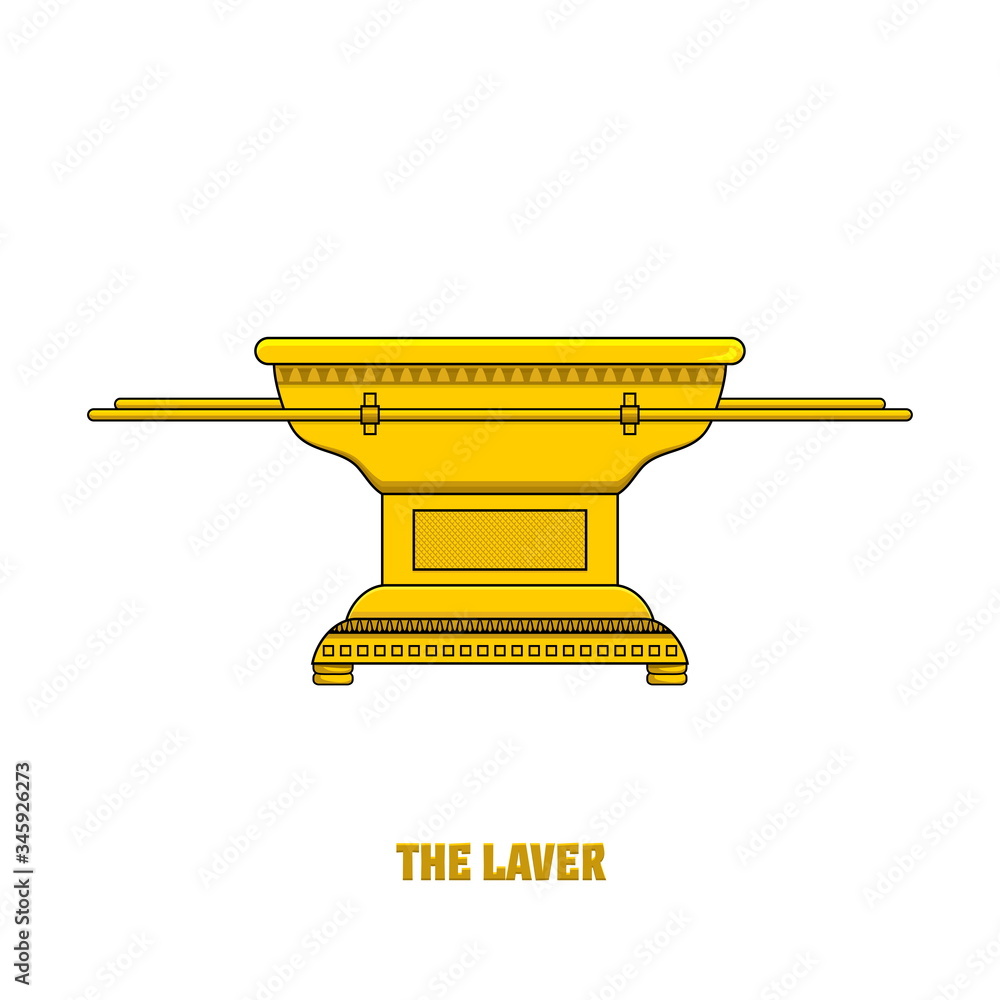 The laver, set in the tabernacle and temple of Solomon. A ritual object ...