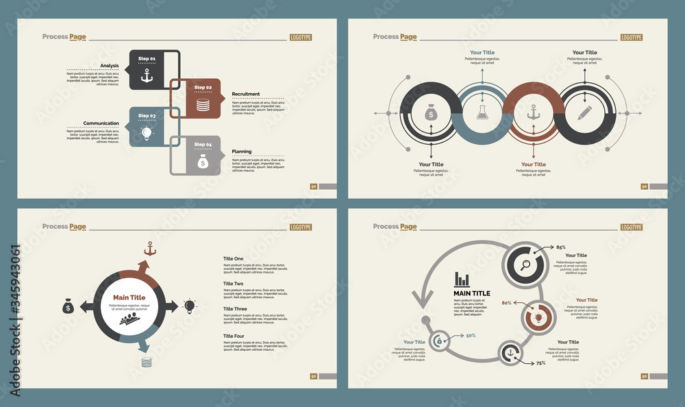 Infographic design set can be used for workflow layout, diagram, annual ...