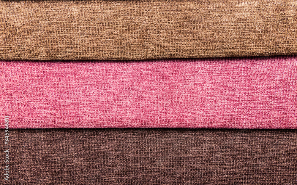 Set of fabric samples, furniture for finishing lines of textile ...