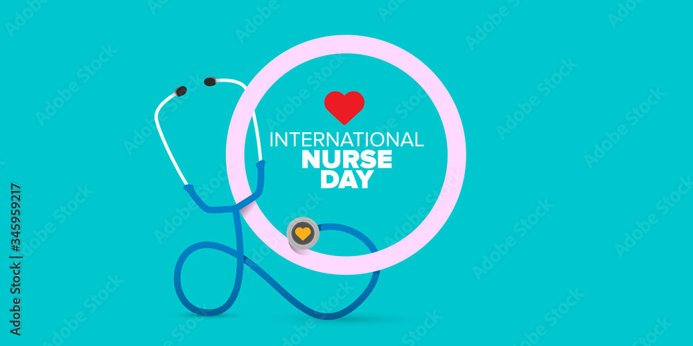 Vecteur Stock vector international nurse day greeting card or ...