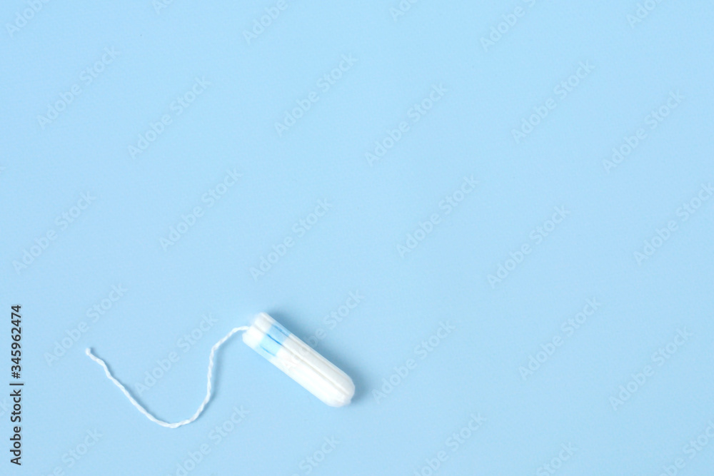 Medical female flyeng tampon on a pink background. Hygienic white ...