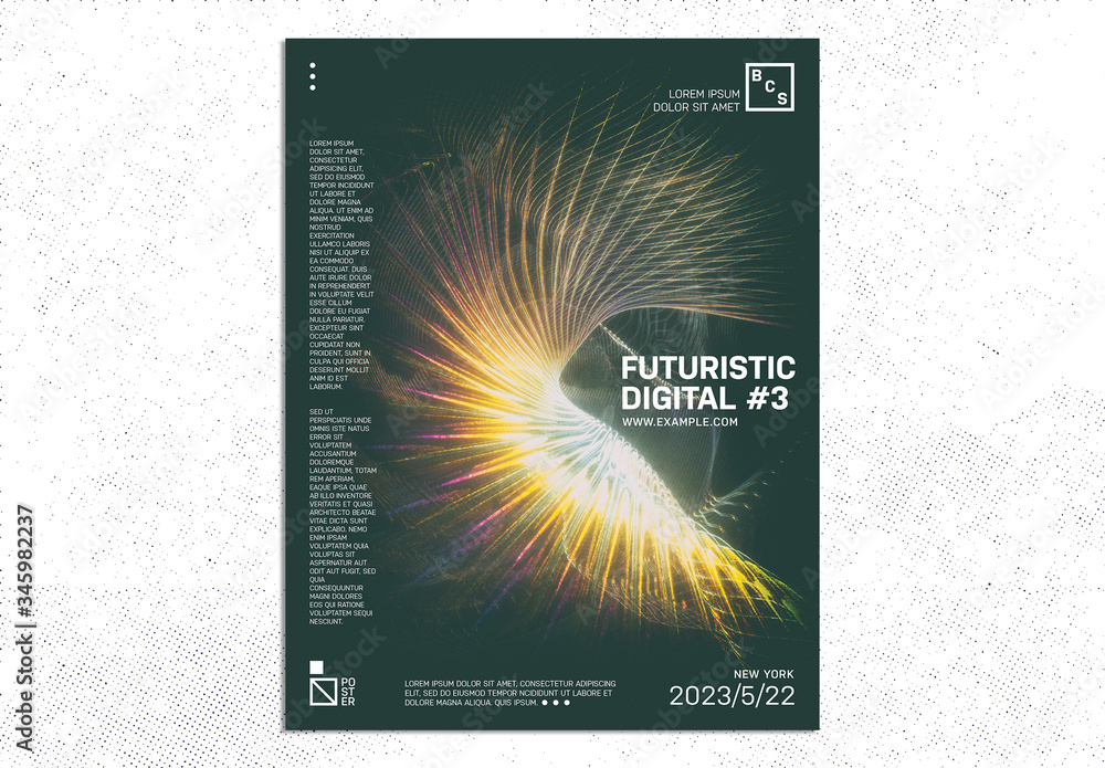 Abstract Light Effect Poster Layout Stock Template | Adobe Stock