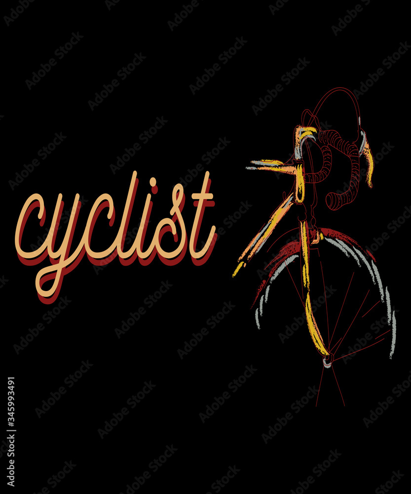 cyclist design for biker riders and cyclists. Has the front end of a ...