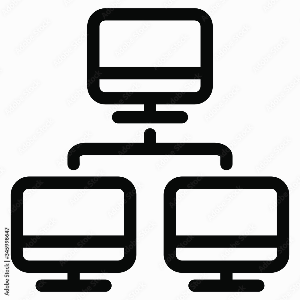 Local area network icon. Illustration of internet connection. Social ...