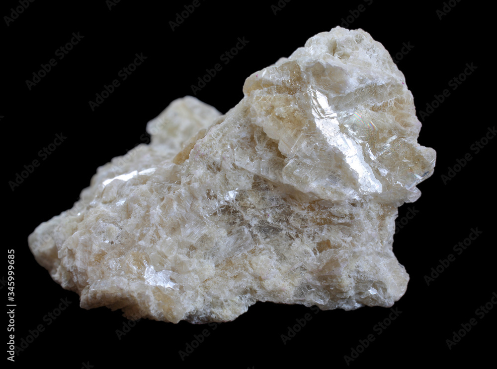 Mica sample isolated on black background. Natural Mineral Rock Specimen ...