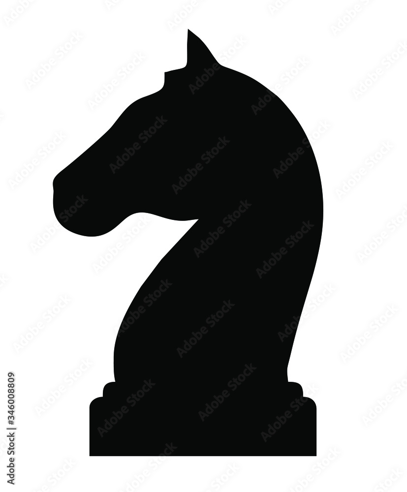 Vector image of a horse as a chess piece Stock Vector | Adobe Stock