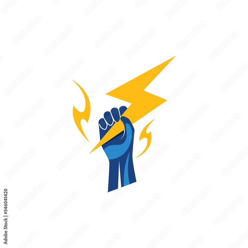 Lightning Logo Template Stock Vector | Adobe Stock