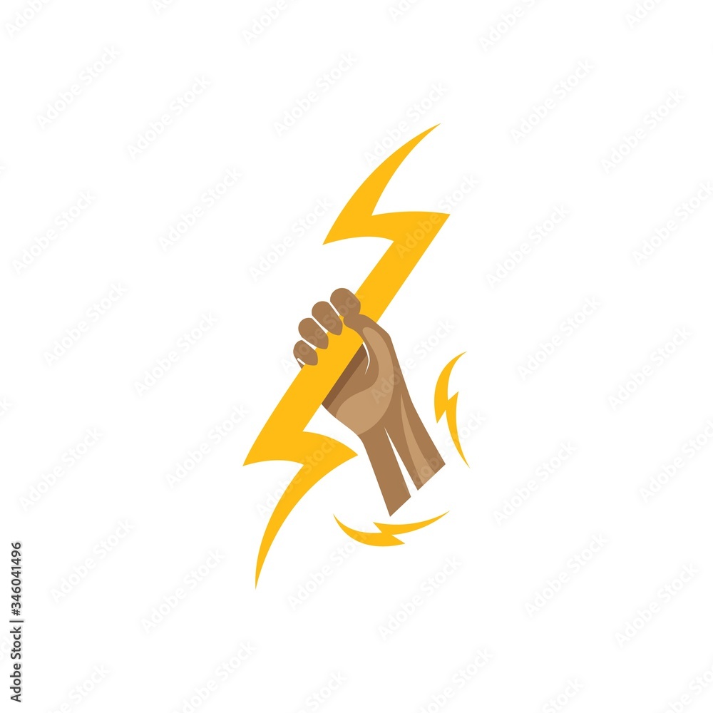 Lightning Logo Template Stock Vector | Adobe Stock