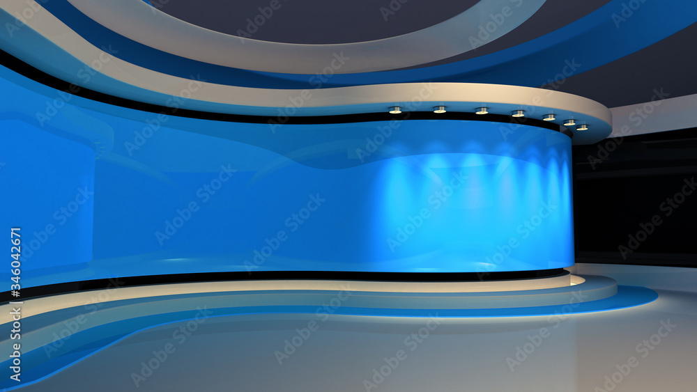 Blue Studio. Blue backdrop. News studio. The perfect backdrop for any ...