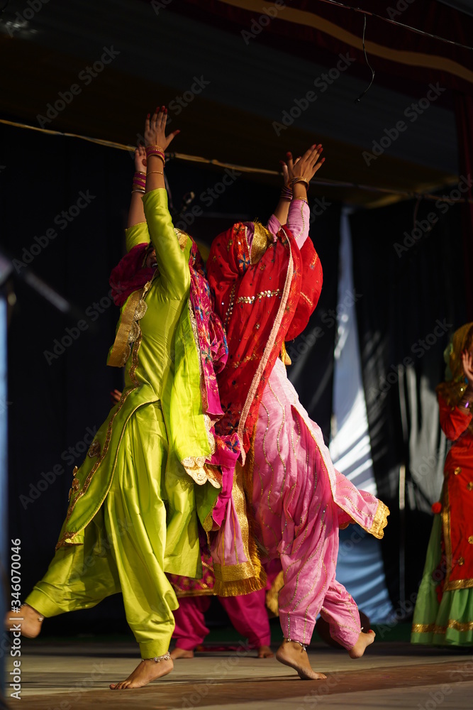 punjabi dance gidha Stock Photo | Adobe Stock