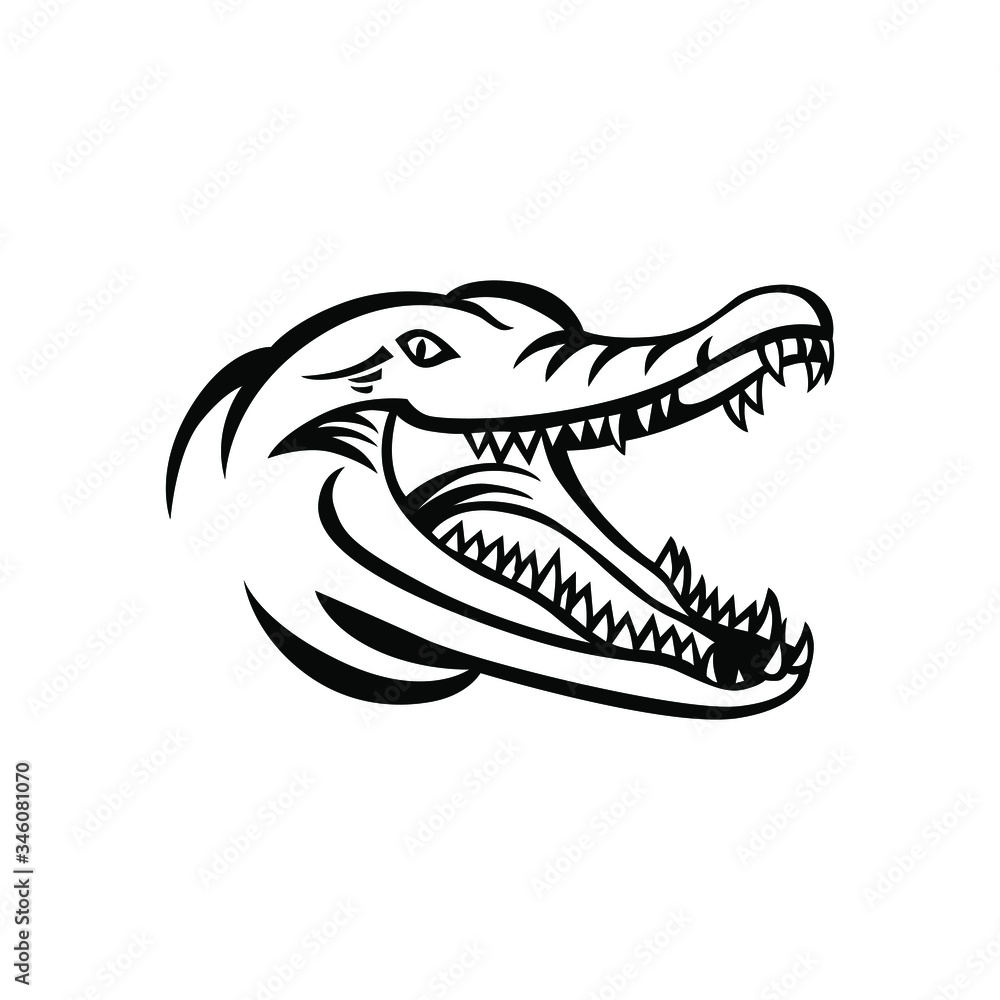 Crocodile head logo vector mascot design Stock Vector | Adobe Stock