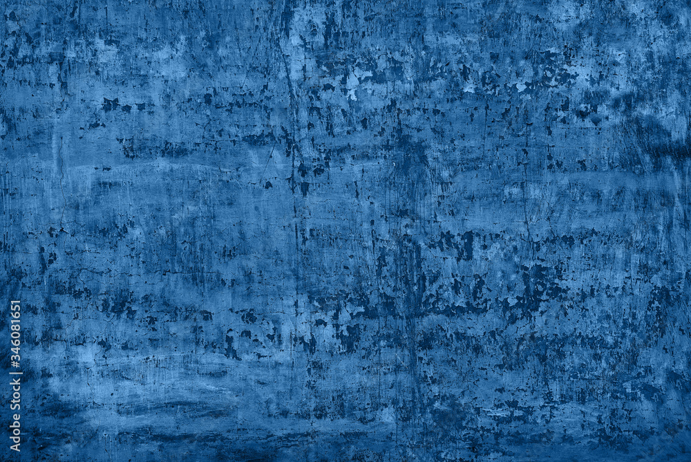 shabby blue stucco with cracks and flakes of paint Stock Photo | Adobe ...