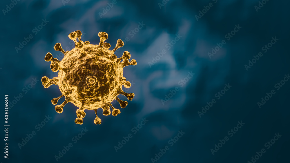 3D render of the Coronavirus is a virus that causes Covid-19 disease ...
