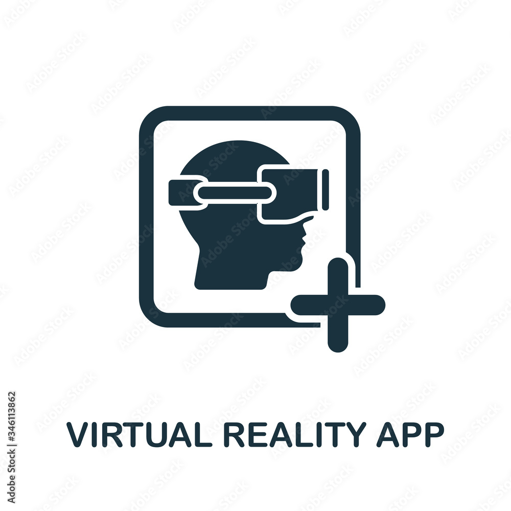 Virtual Reality App icon from mobile app development collection. Simple ...