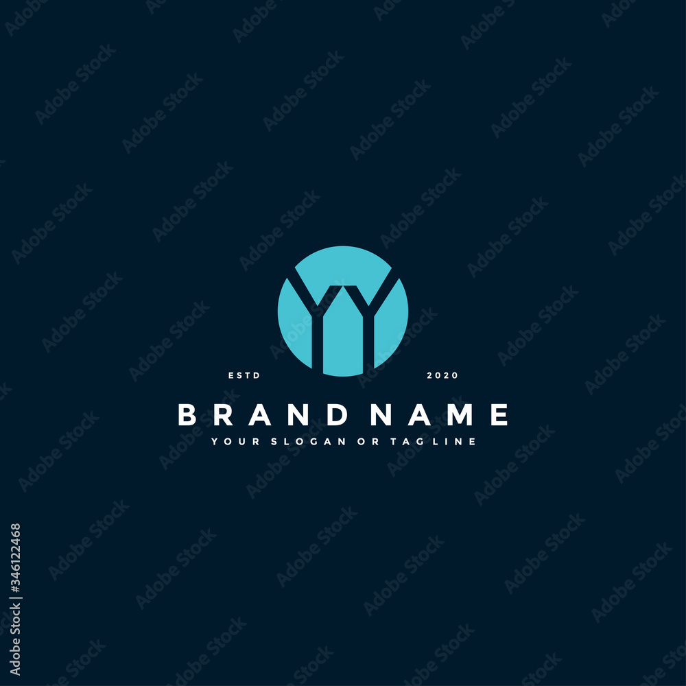 letter YY logo design vector Stock Vector | Adobe Stock