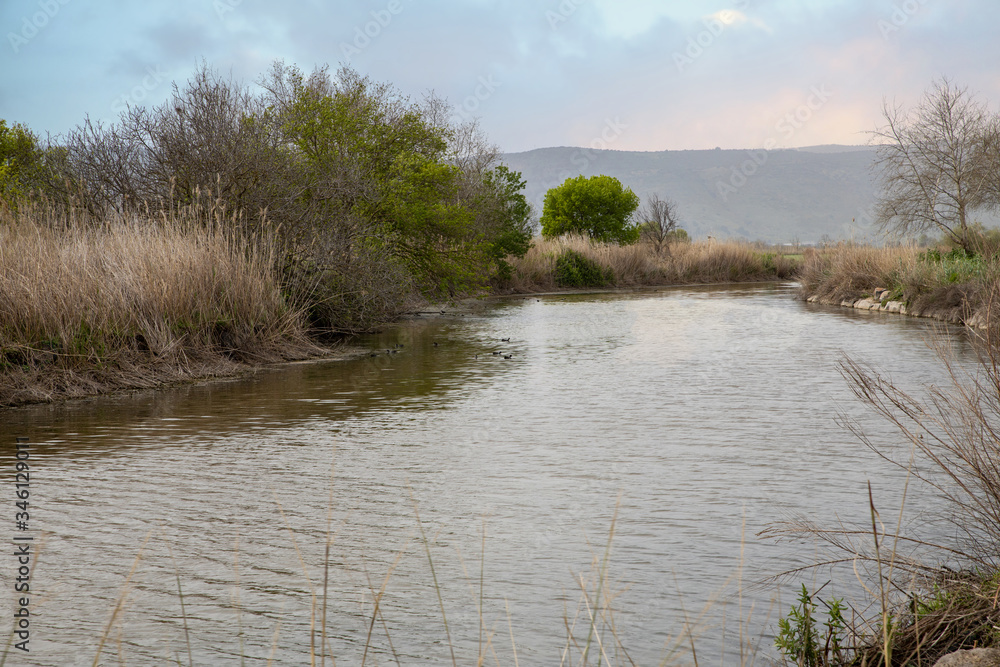 mon aHula - lake and nature reserve for birds Stock Photo | Adobe Stock