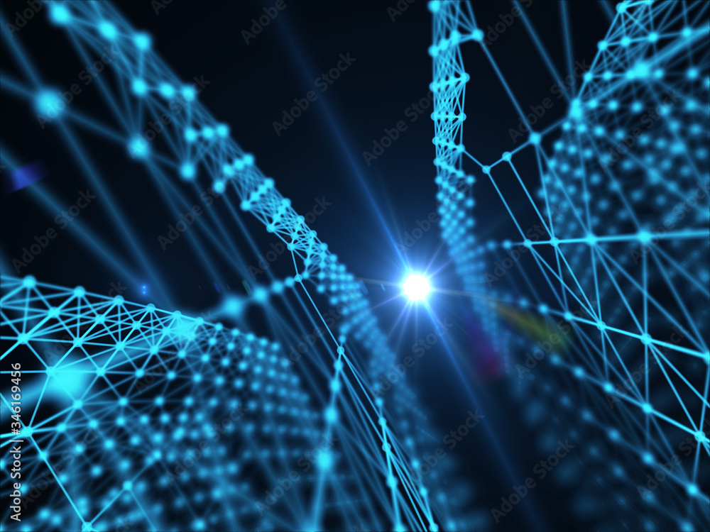 Abstract geometry surfaces, lines and points background, Used as ...