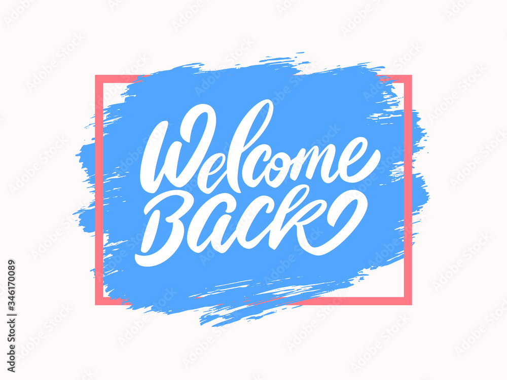 Welcome back banner. Stock Vector | Adobe Stock