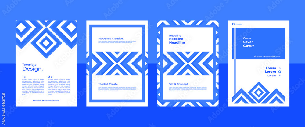 Modern blue design templates with 100% vector, you can use for company ...