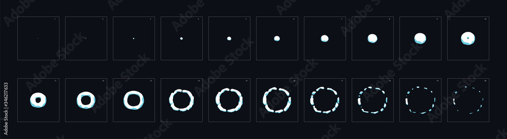 smoke animation. Smoke explosion animation. sprite sheet for game or ...