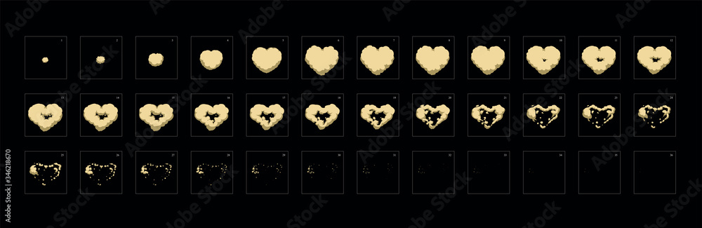 animation dust explosion effect. animation of dust. dust sprite sheet ...