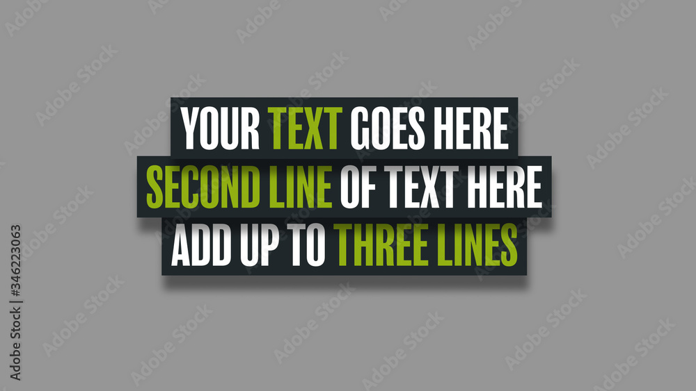 Three Lines Type on Title Overlay Stock Template | Adobe Stock