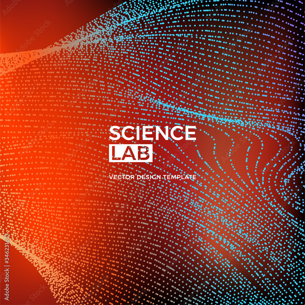 Science or technology background with dynamic particles. Trendy ...