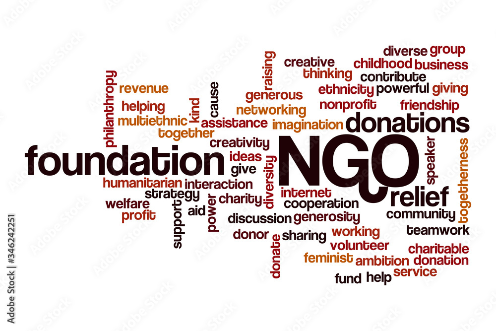 NGO word cloud concept Stock Illustration | Adobe Stock