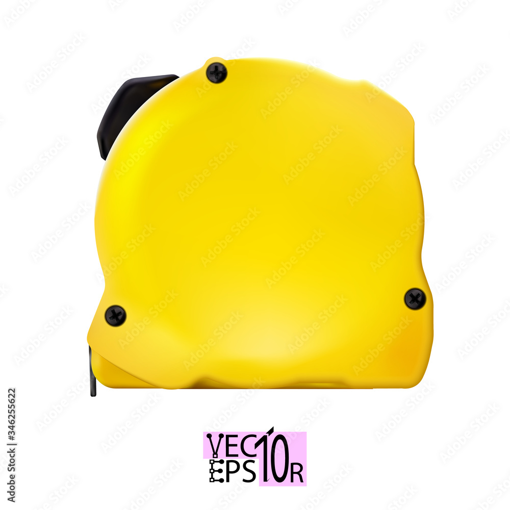 Side view Realistic Tape measure isolated on white background. Photo ...