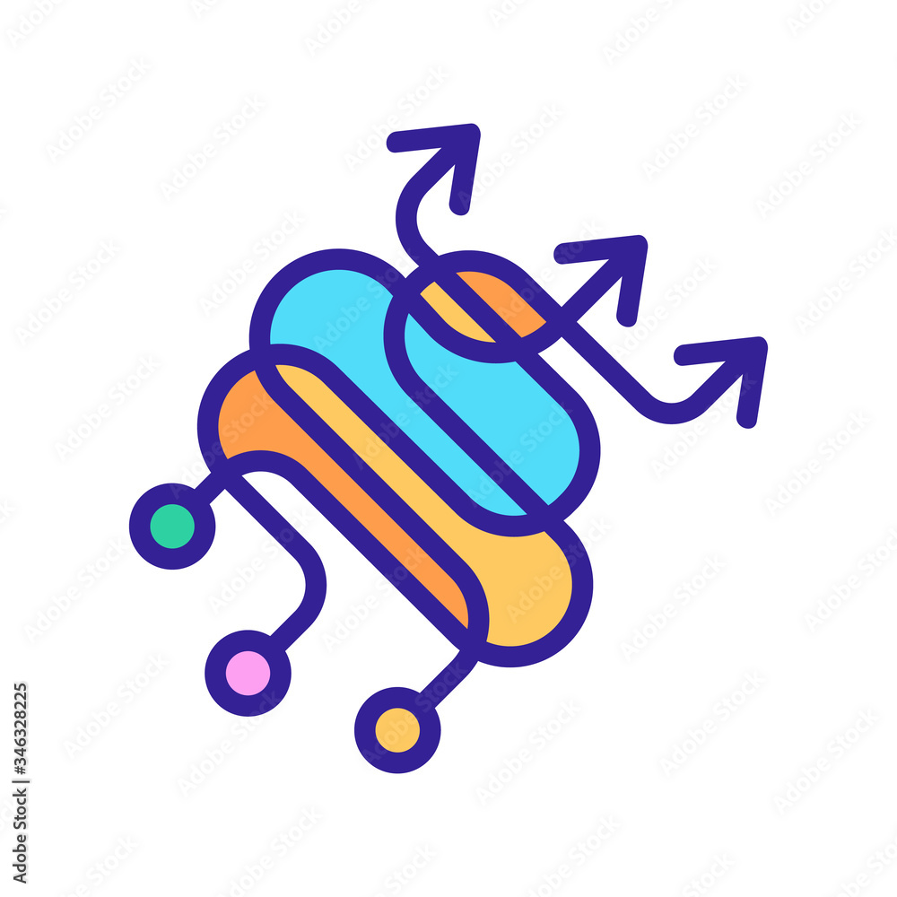 entangled vector analysis icon vector. entangled vector analysis sign ...