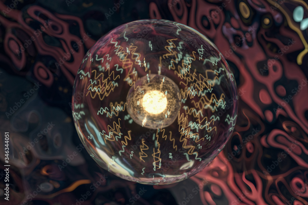 Transparent cells in the blood, 3d rendering. Stock Illustration ...