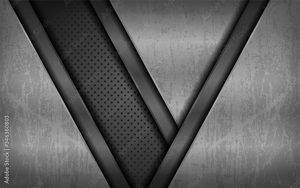 Abstract grey metallic with grunge texture background design. Stock ...