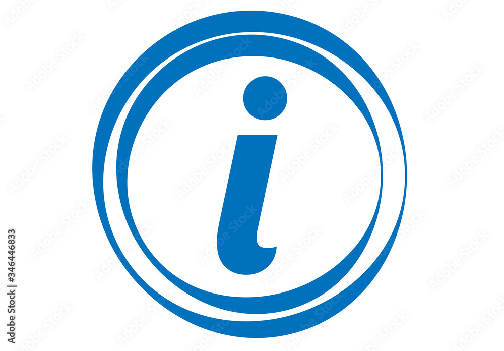 Icono información de color azul. Stock Vector | Adobe Stock