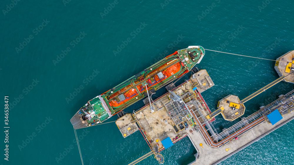 Ship tanker gas LPG, Aerial view Liquefied Petroleum Gas (LPG) tanker ...
