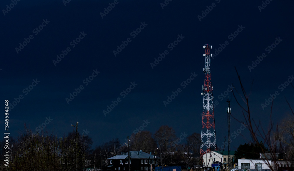 Cell tower and communications as a symbol of the future development of ...