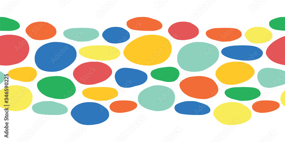 Stockvector Abstract seamless vector border organic cut out dot shapes ...